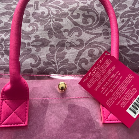 Juicy Couture | Bags | Nwt Juicy Couture Pink Clear Tote Bag | Poshmark